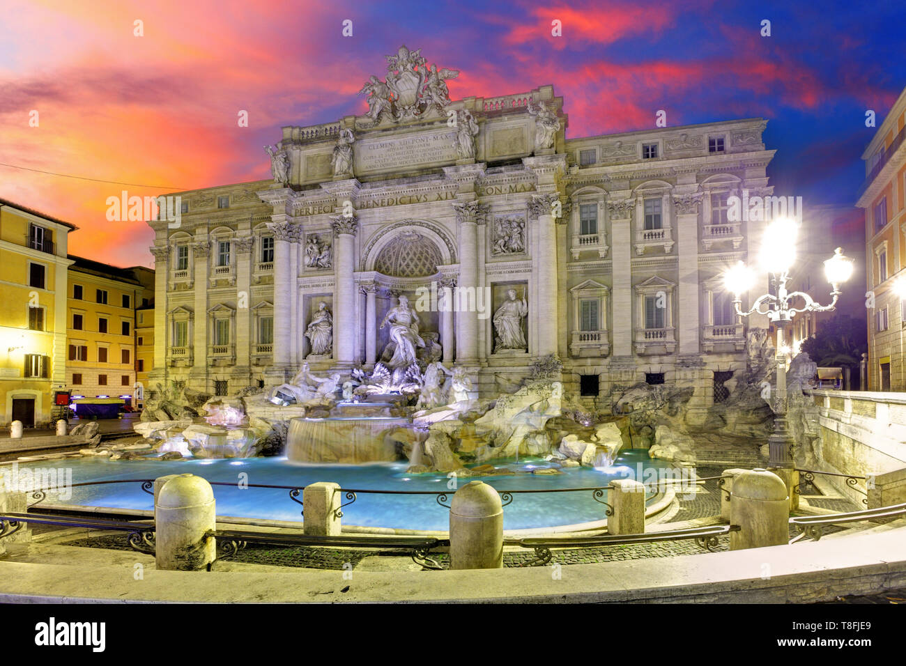 Trevi fountain at sunrise hi-res stock photography and images - Alamy