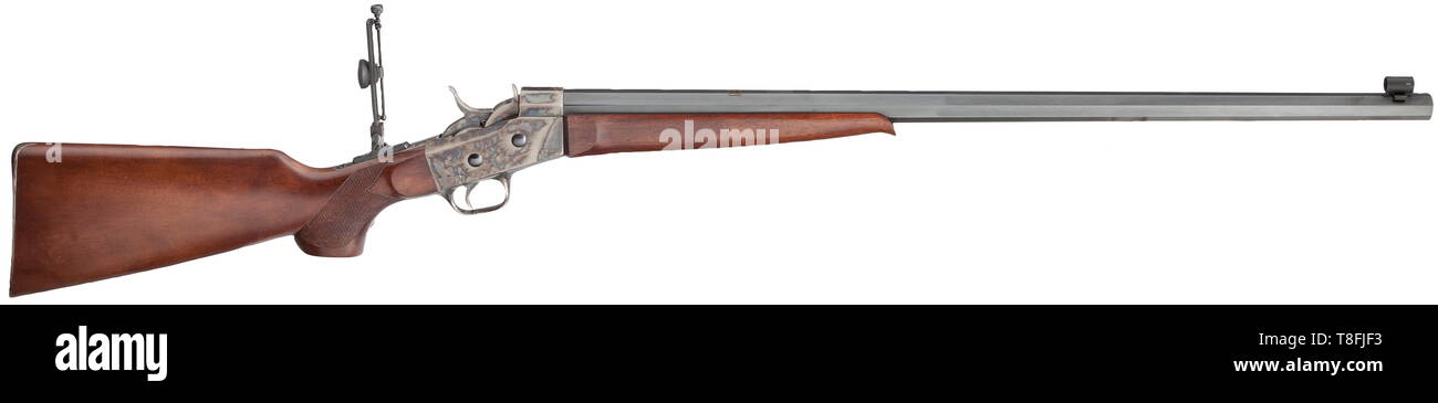 Civil long arms, modern systems, Pedersoli Rolling Block Creedmore Long ...