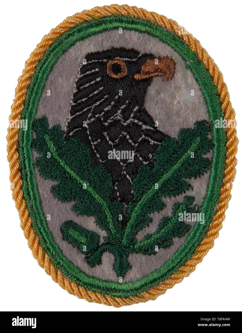 A Sniper's Badge 1st Class Field- grey cloth oval with multi-colour ...