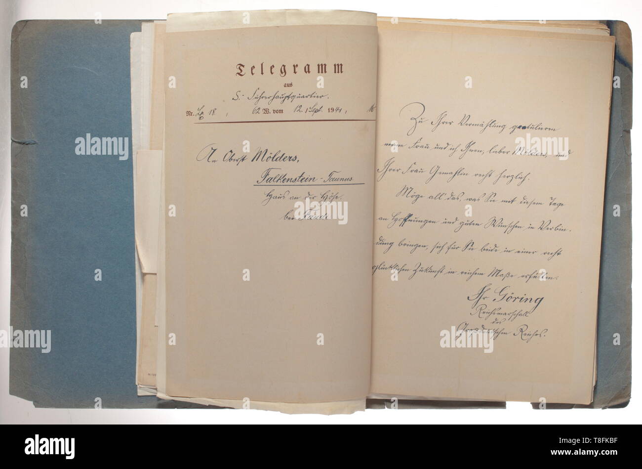 Oberst Werner Mölders - more than 20 letters of congratulations on his ...