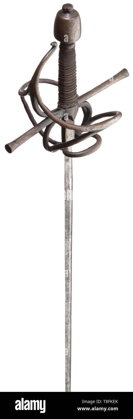 A military rapier, Munich, circa 1610/20 A thrusting blade of flattened ...