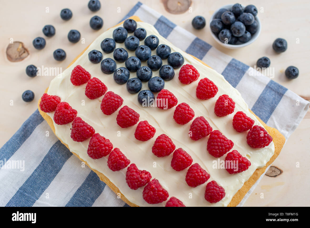 USA Flag Cake Stock Photo - Alamy