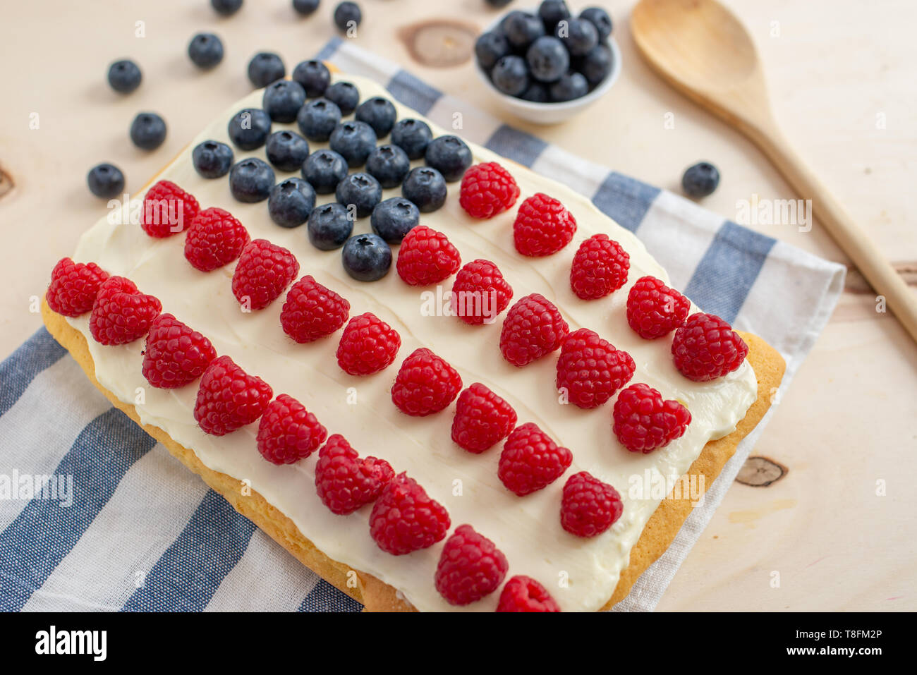 USA Flag Cake Stock Photo - Alamy