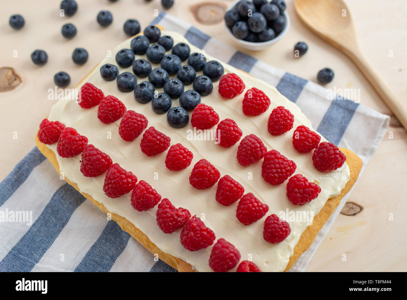 USA Flag Cake Stock Photo - Alamy