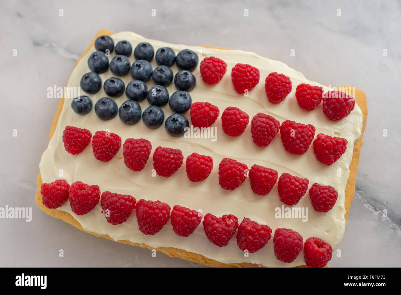 USA Flag Cake Stock Photo - Alamy