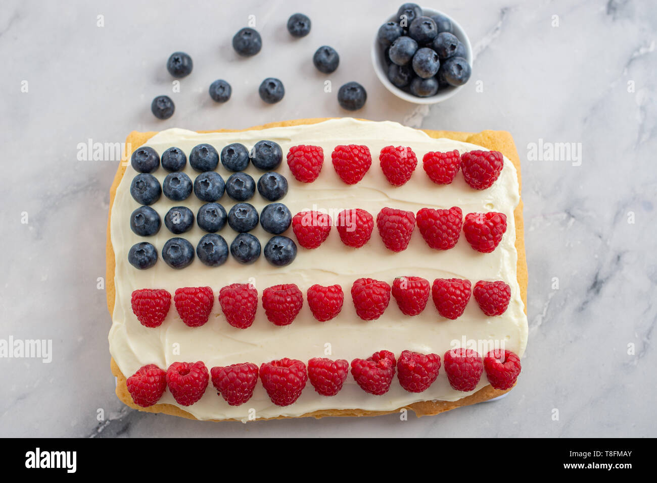 USA Flag Cake Stock Photo - Alamy