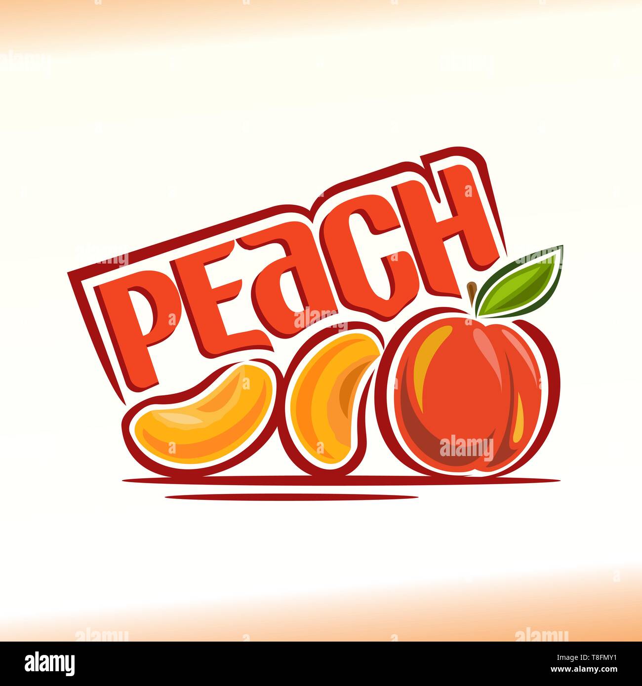 Peach ice cream icon Stock Vector Images - Alamy