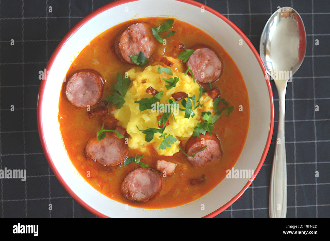 Chopped sausage potatoes sauerkraut hi-res stock photography and images ...