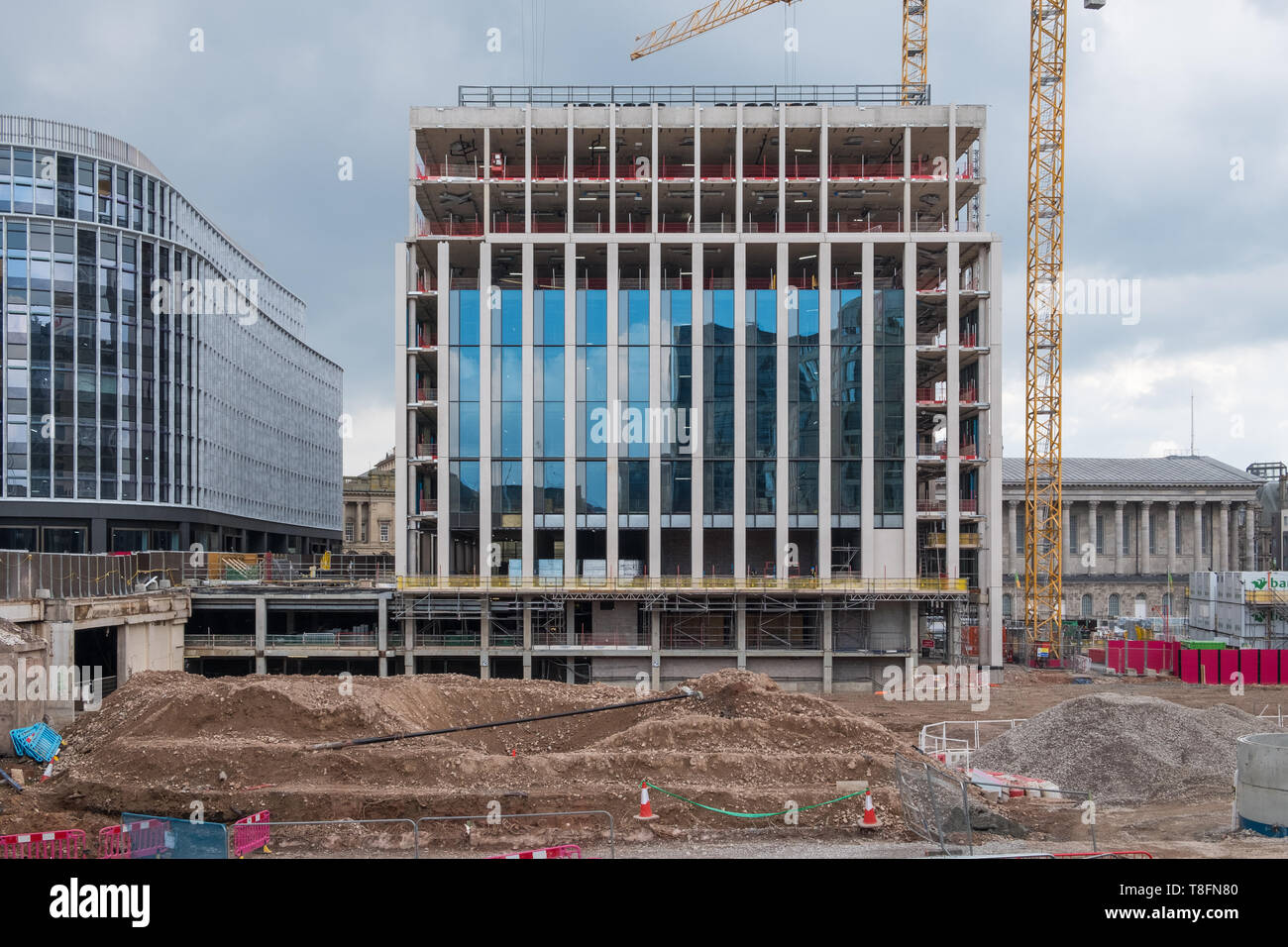 Major redevelopment building work in Paradise Circus in Birmingham city ...
