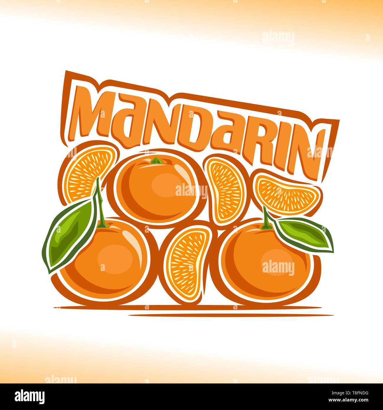 Vector logo for mandarin Stock Vector Image & Art - Alamy