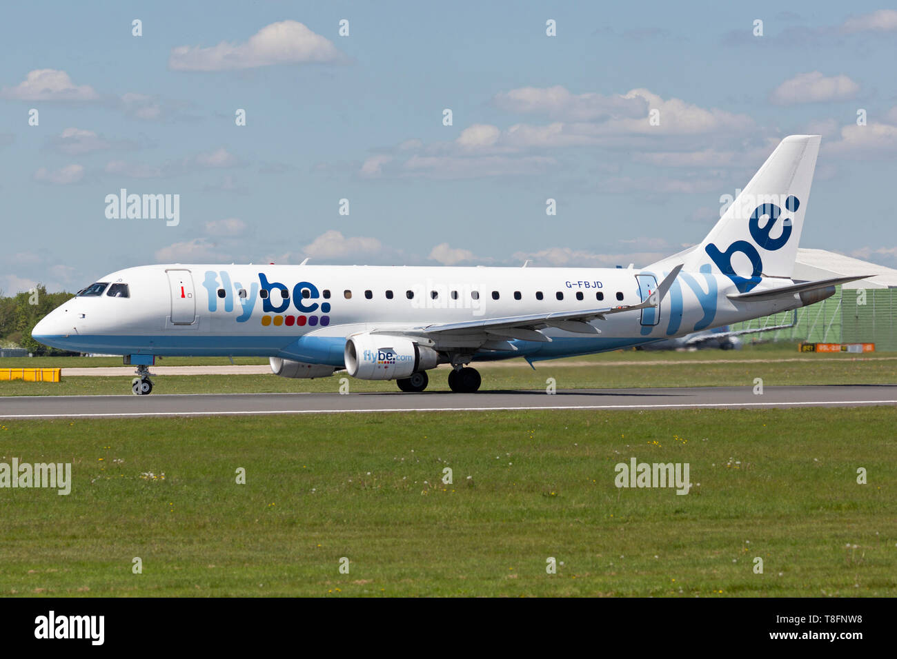 Flybe Embraer ERJ-175 aircraft, registration G-FBJD, taking off at ...