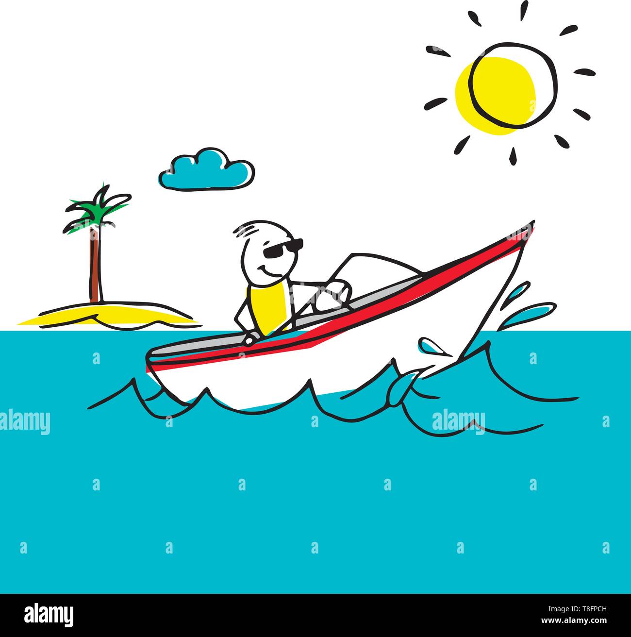 Stick figure boat hi-res stock photography and images - Alamy