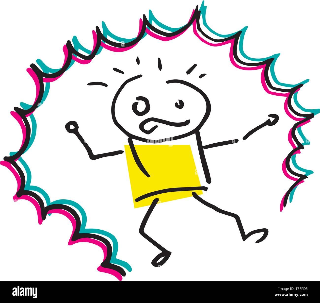 Cartoon vector stick man men hi-res stock photography and images - Alamy