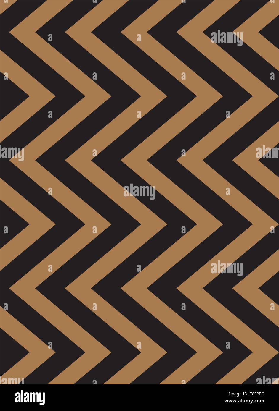 Seamless vertical black and golden zigzag stripes pattern. Geometric repeating pattern of zigzag ...