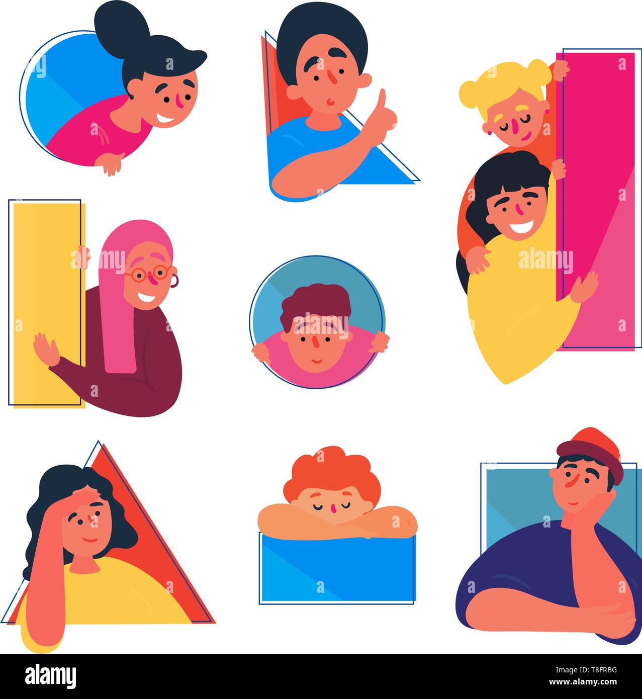 Peep in window Stock Vector Images - Alamy