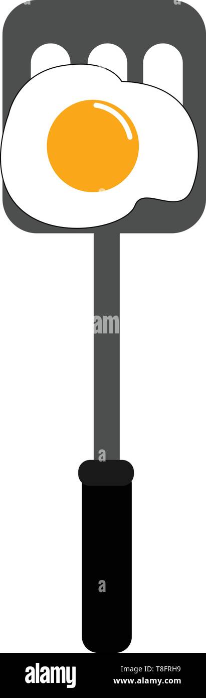 A scrambled egg with a exclamation mark on its yolk placed on the ...