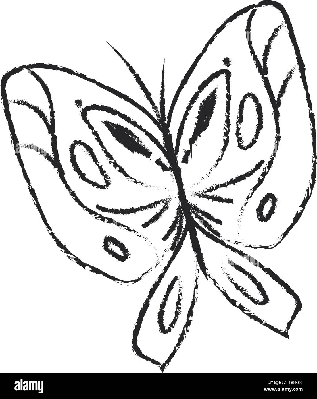 Butterfly postcard Black and White Stock Photos & Images - Alamy