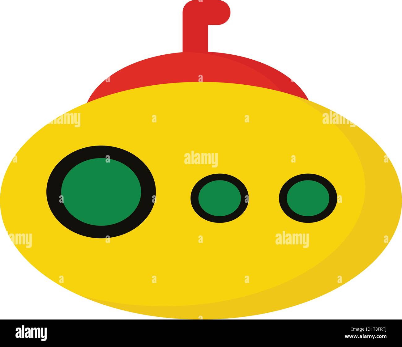 Red white cartoon submarine hi-res stock photography and images - Alamy