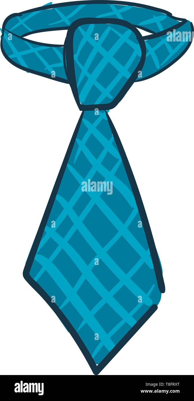 A long blue checkered tie perfect for men's business and special days ...