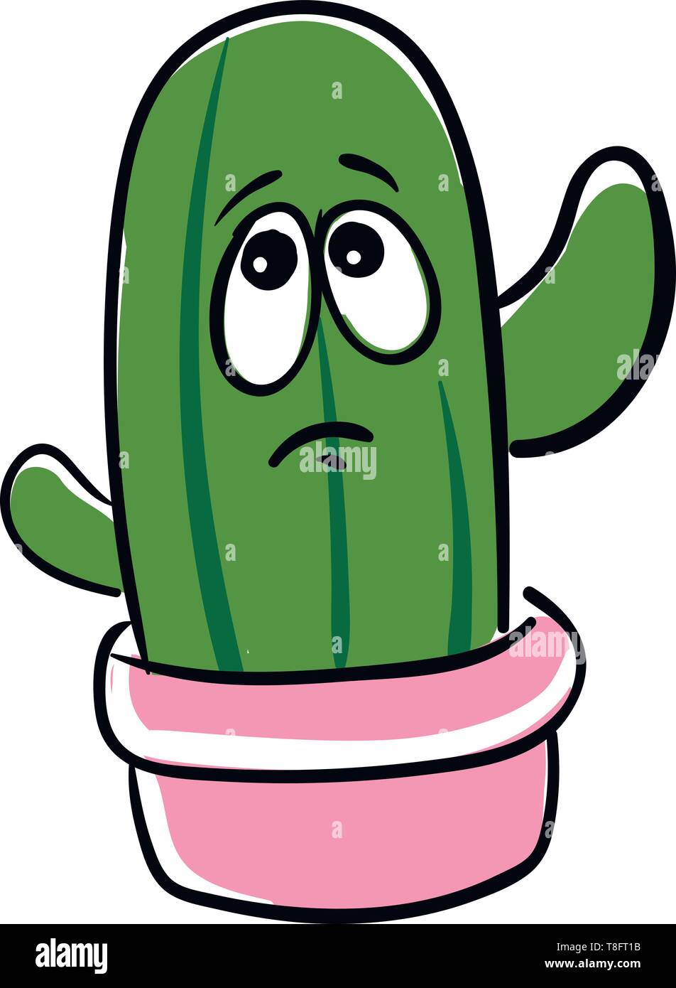 Green cacti growing in Stock Vector Images - Alamy