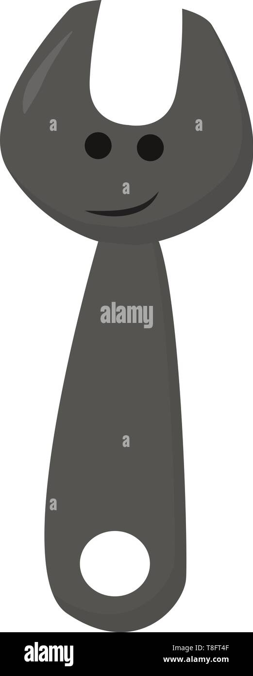 Emoji of the smiling wrench or spanner used to provide grip in applying ...