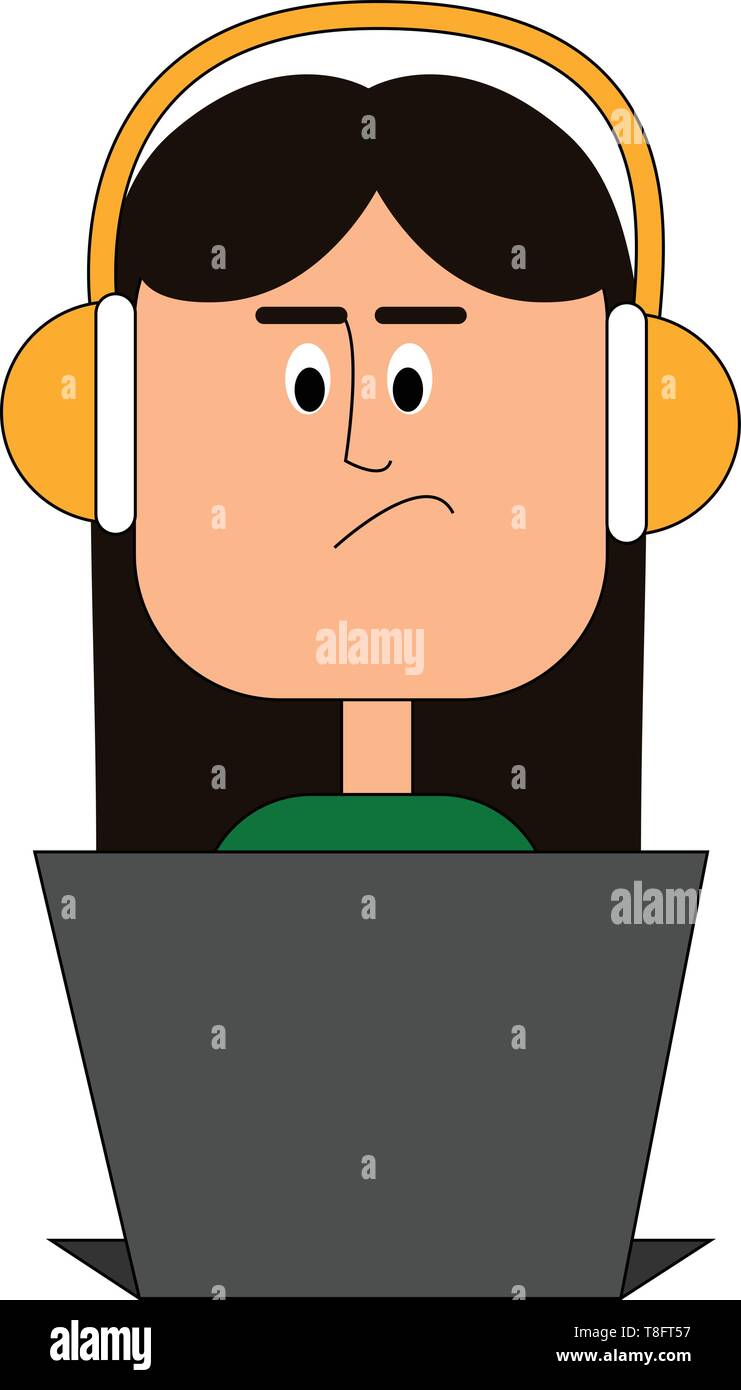 Girl in yellow on Stock Vector Images - Alamy