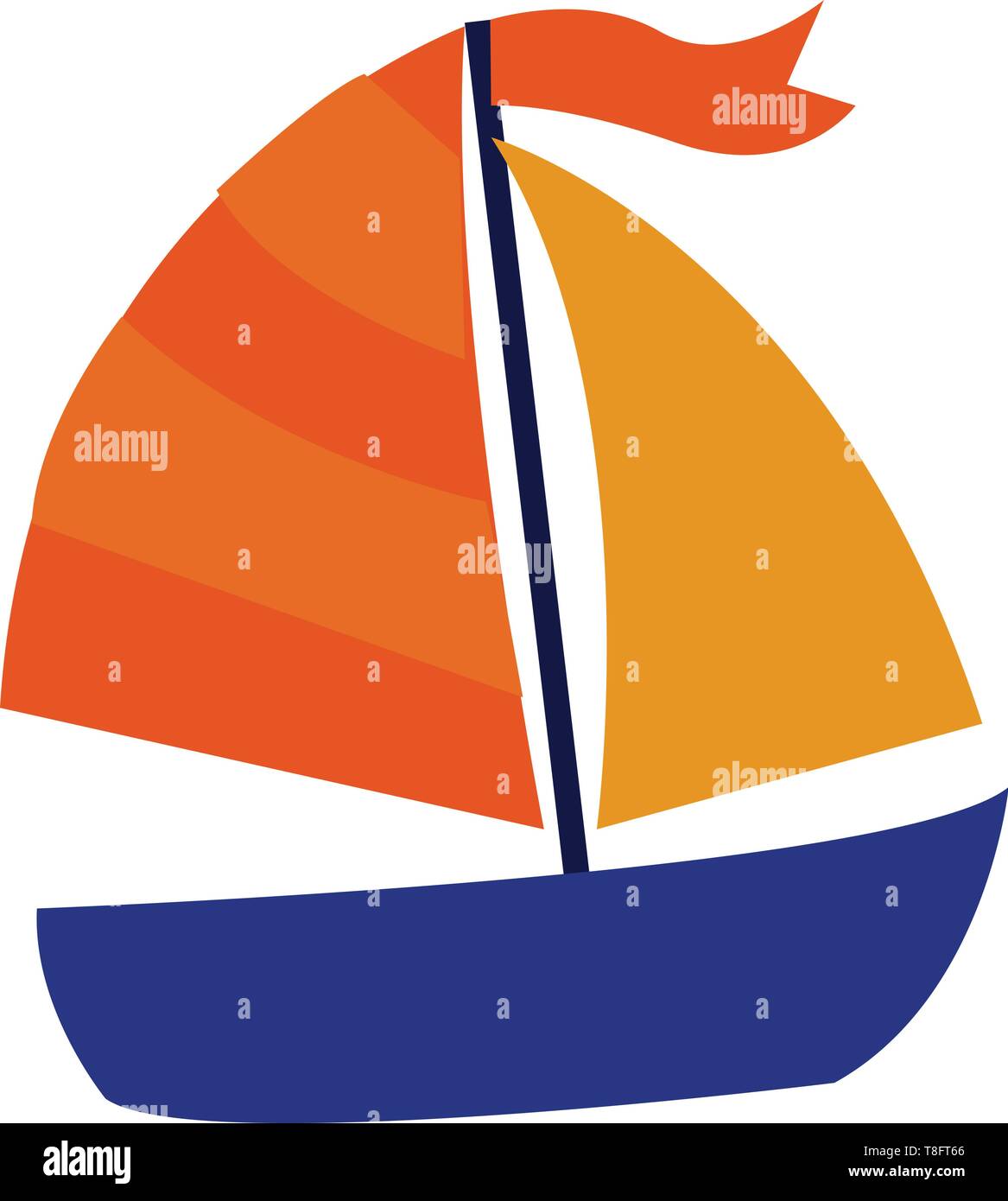 Blue Sailboat Clipart