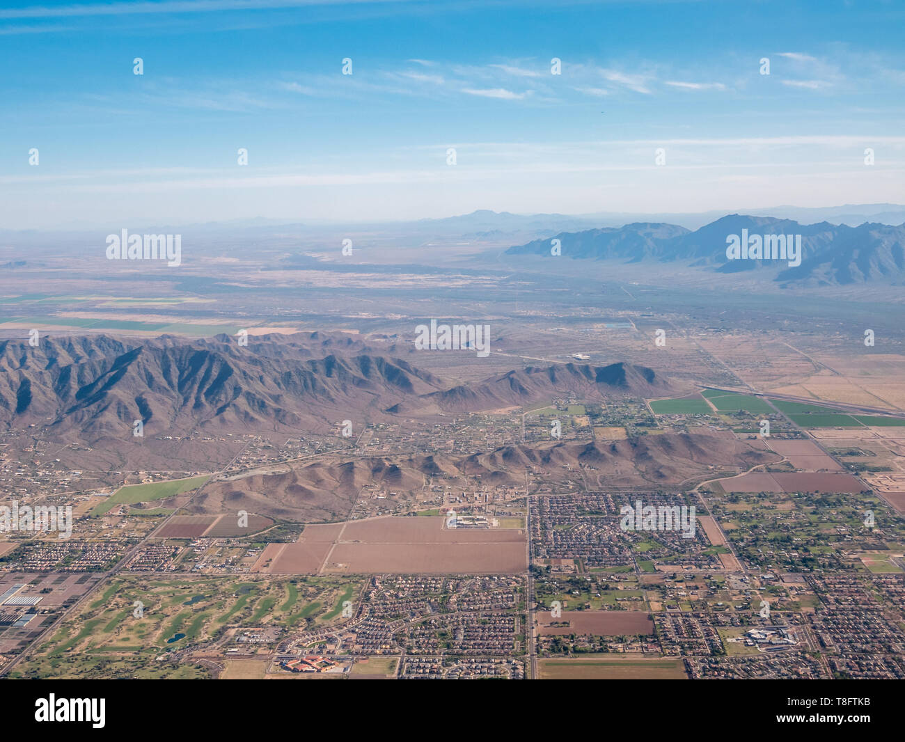 Multiple Mountains Formation From Airplane In the Phoenix Arizona Area ...