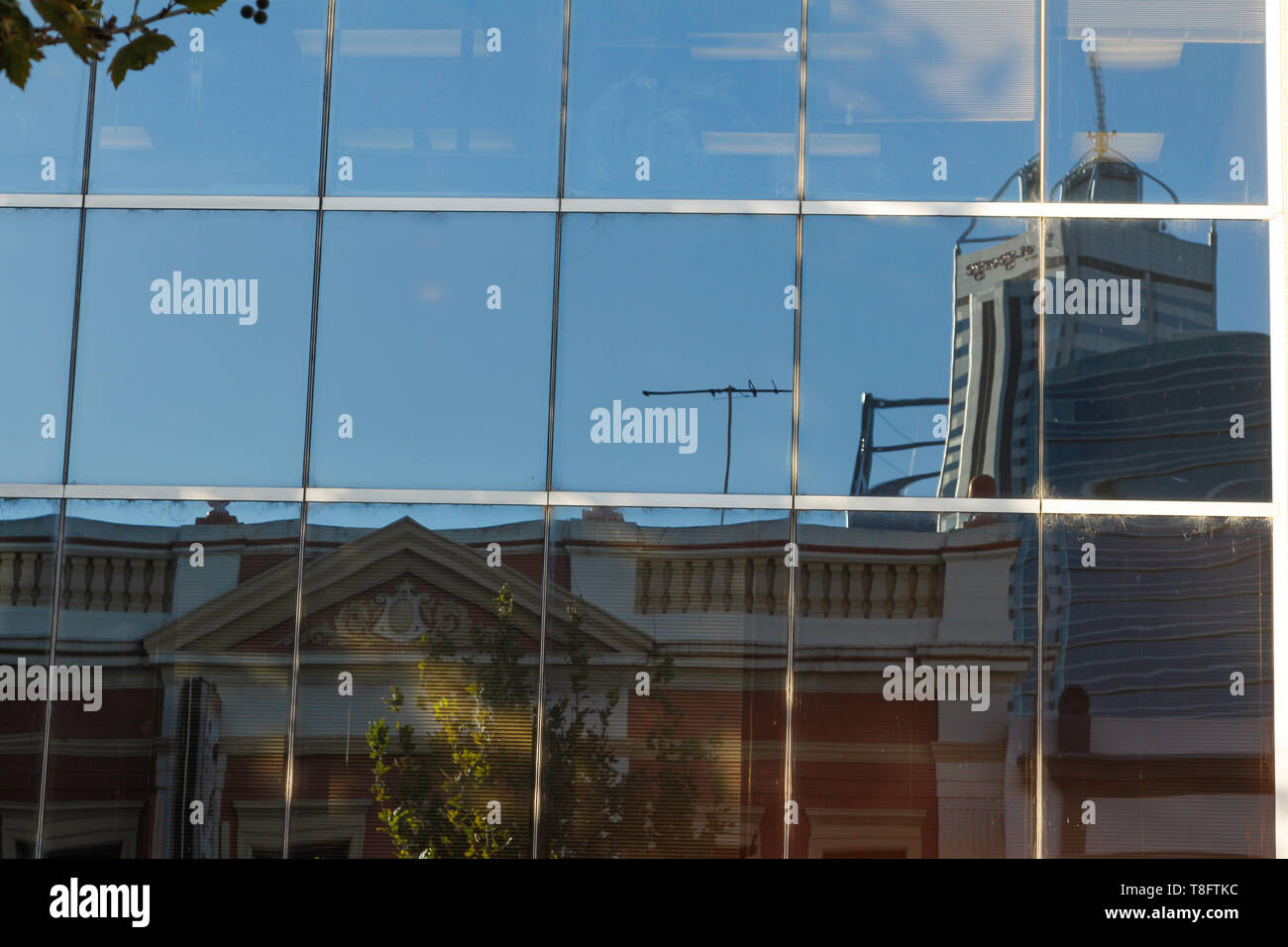 MIRROR REFLECTION BUILDING AND STREET Stock Photo - Alamy