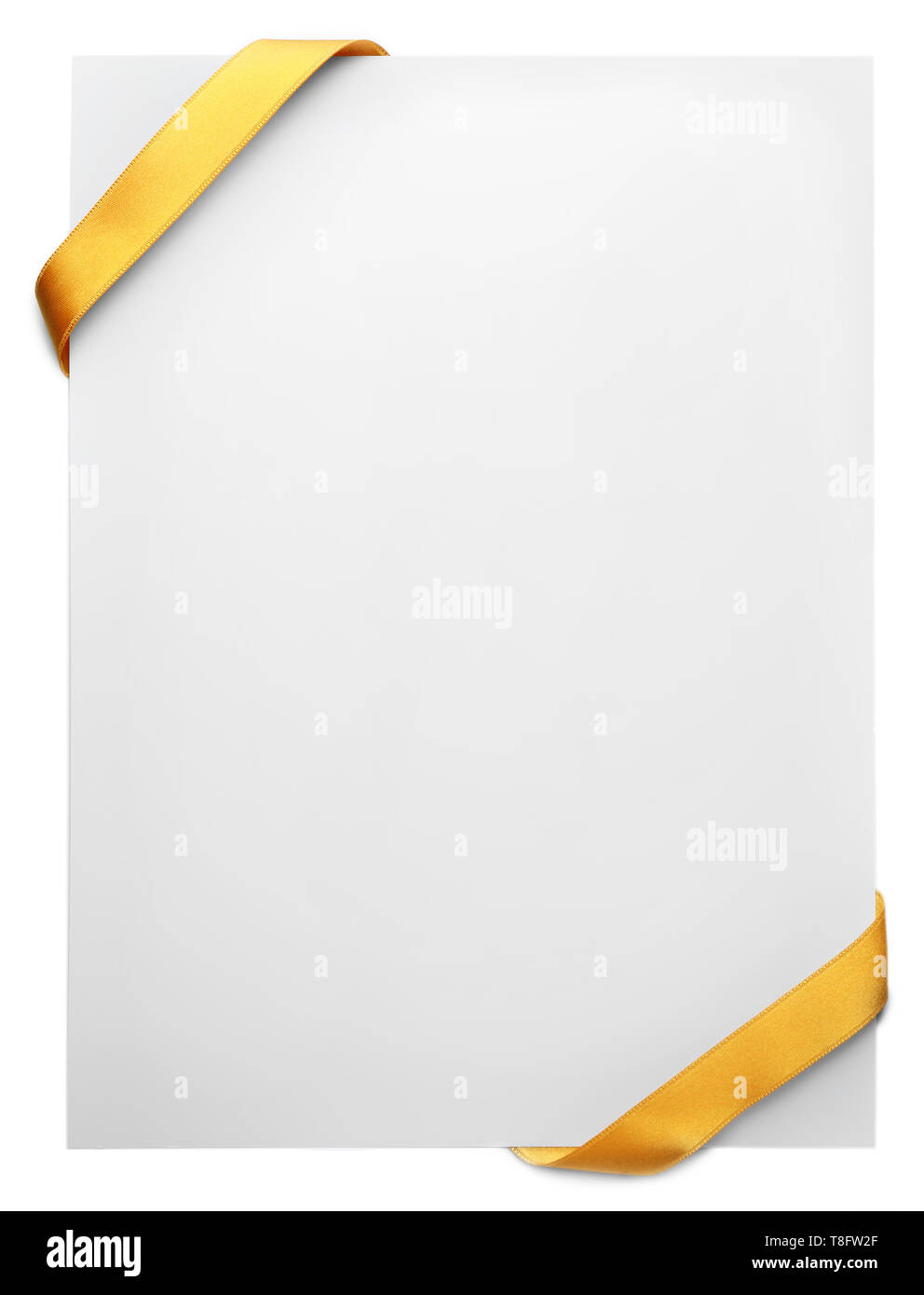 Christmas frame golden ribbons Cut Out Stock Images & Pictures - Alamy