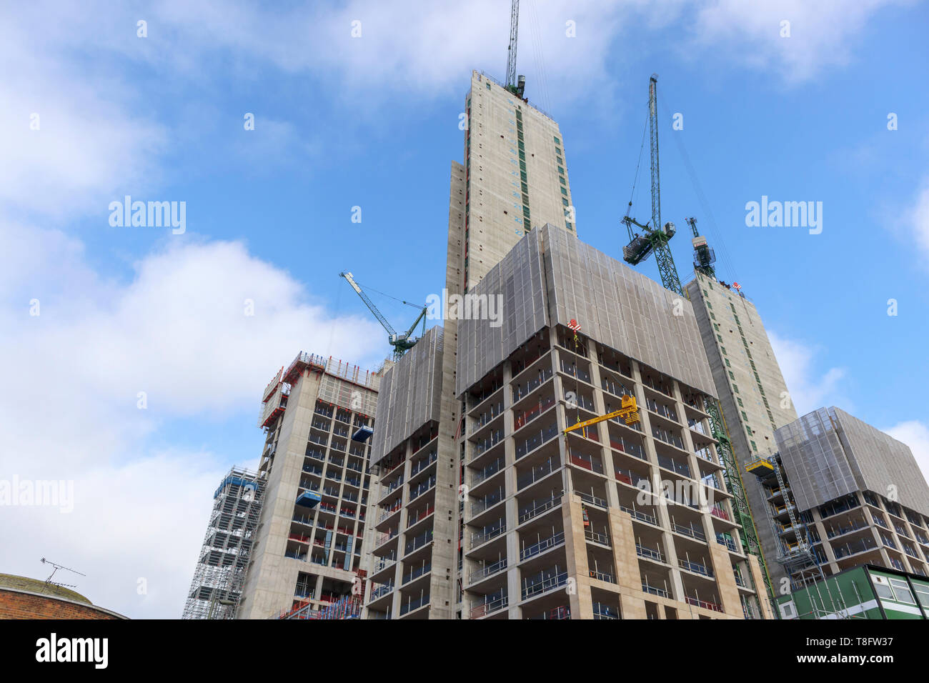 Woking, Surrey: construction of the new high rise mixed use Victoria ...