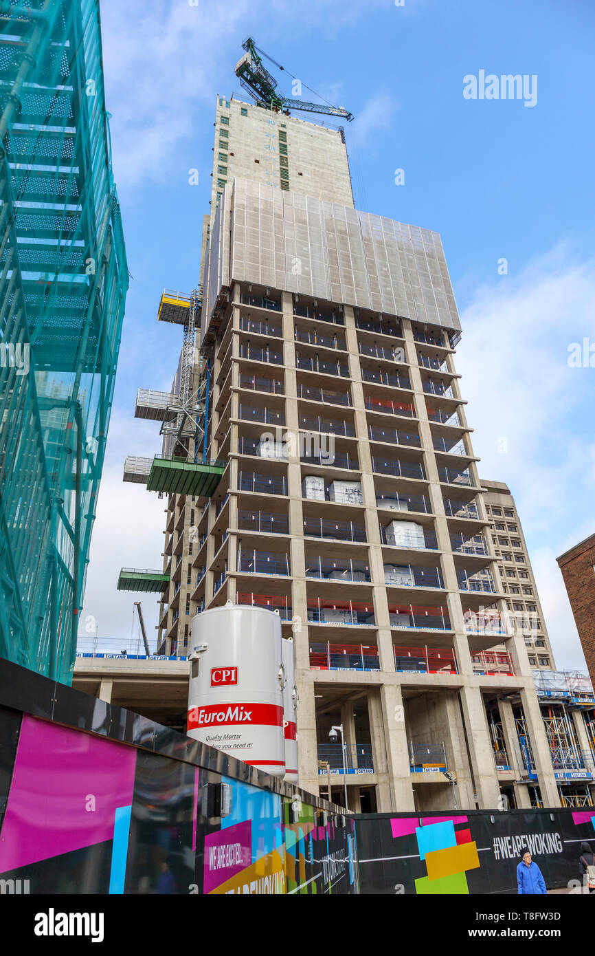 Woking, Surrey: construction of the new high rise mixed use Victoria ...