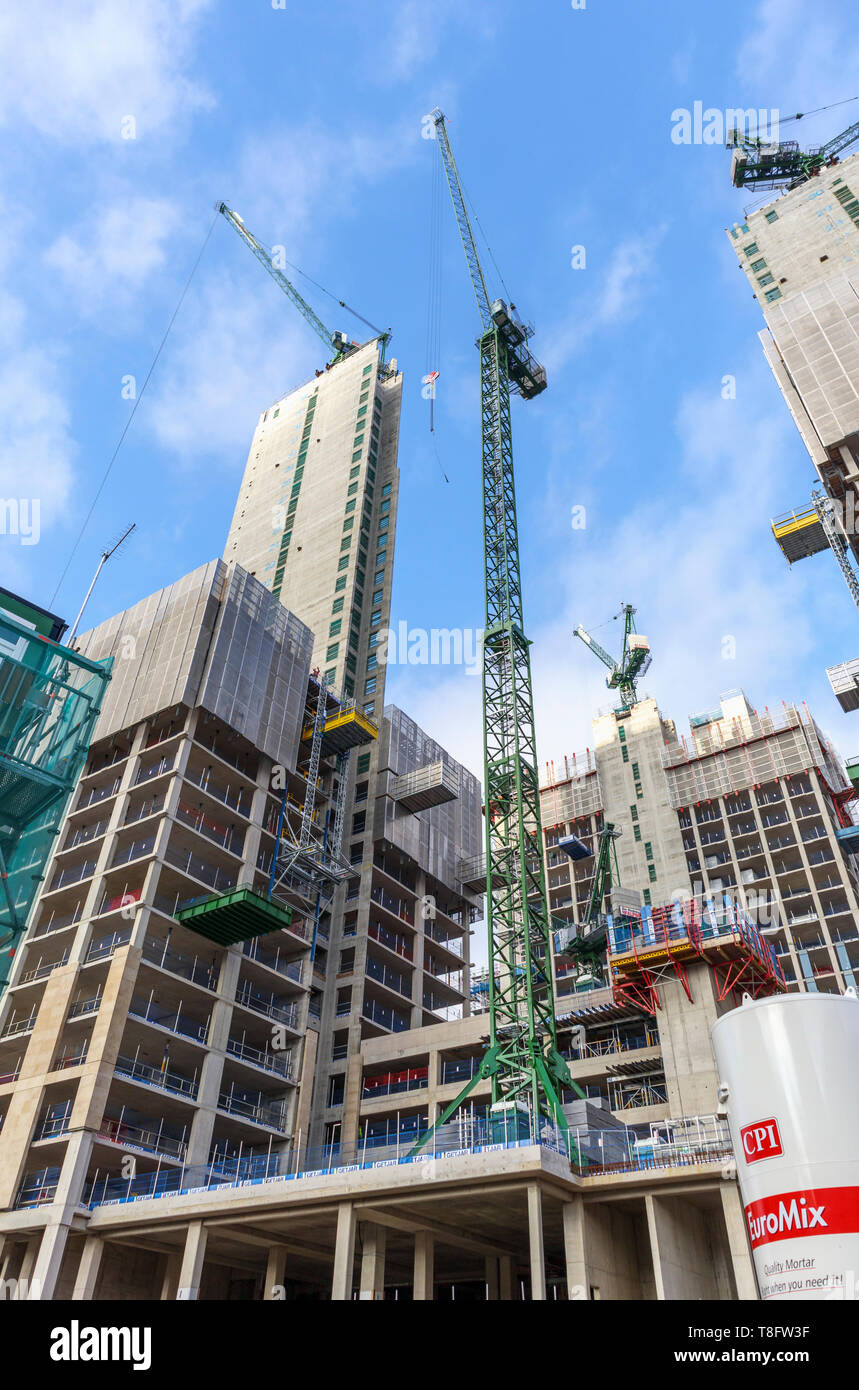 Woking, Surrey: construction of the new high rise mixed use Victoria ...