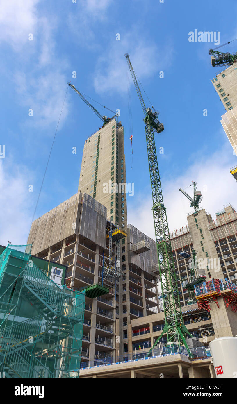 Woking, Surrey: construction of the new high rise mixed use Victoria ...