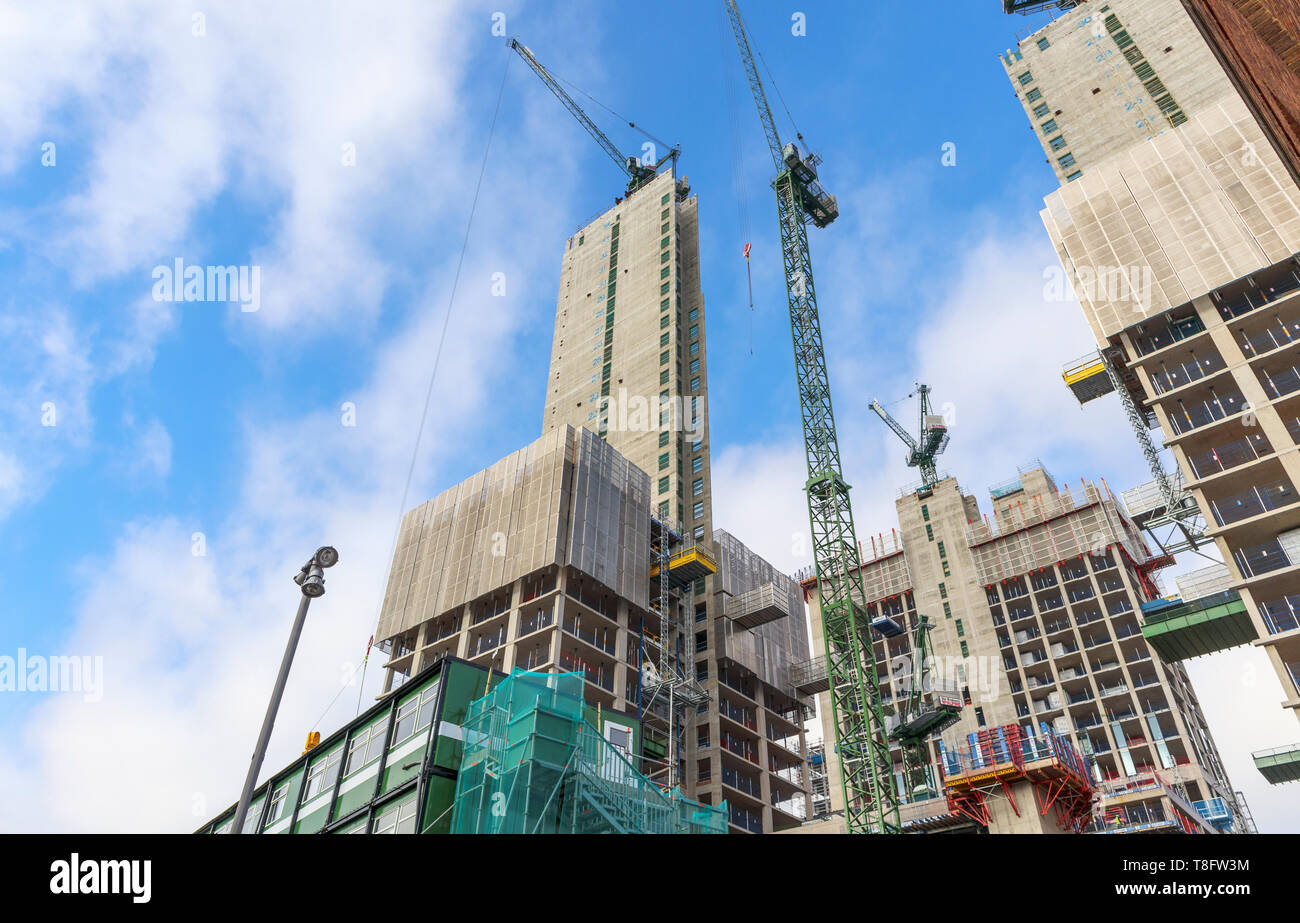 Woking, Surrey: construction of the new high rise mixed use Victoria ...