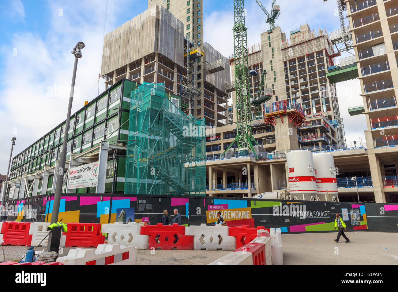 Woking, Surrey: construction of the new high rise mixed use Victoria ...