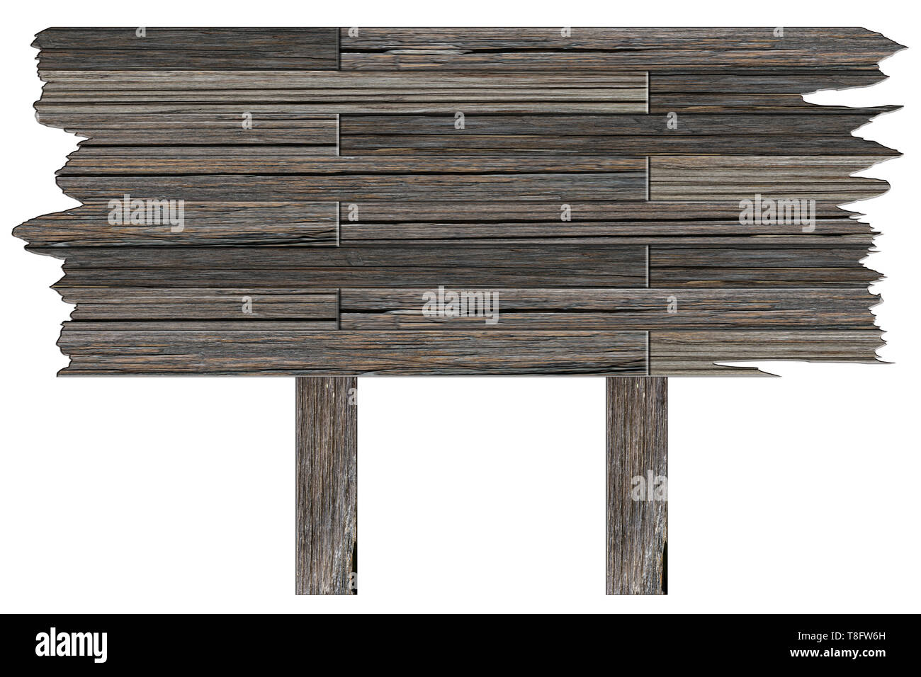 Sign wood White background Stock Photo - Alamy