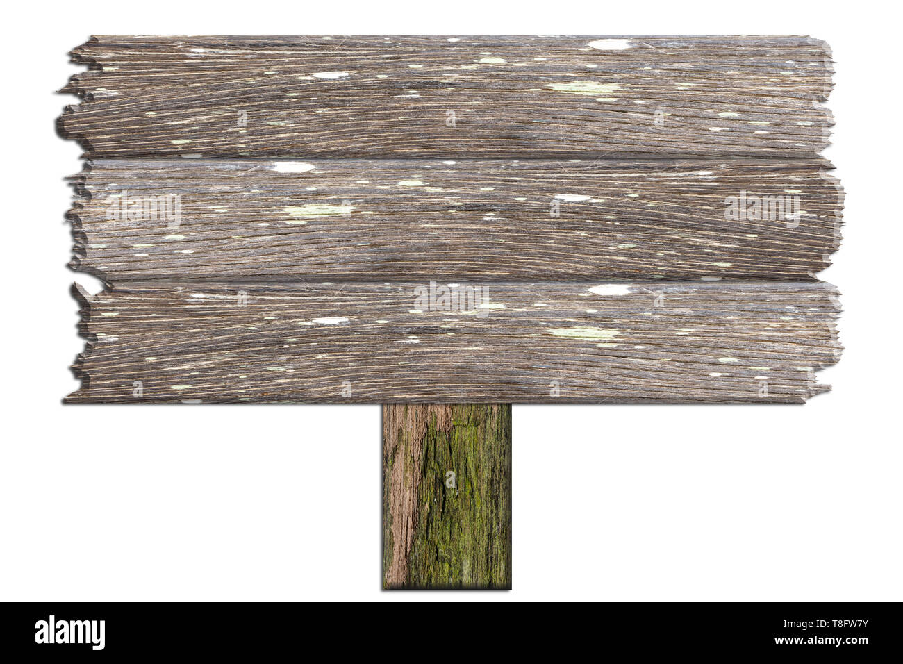 Sign wood White background Stock Photo - Alamy