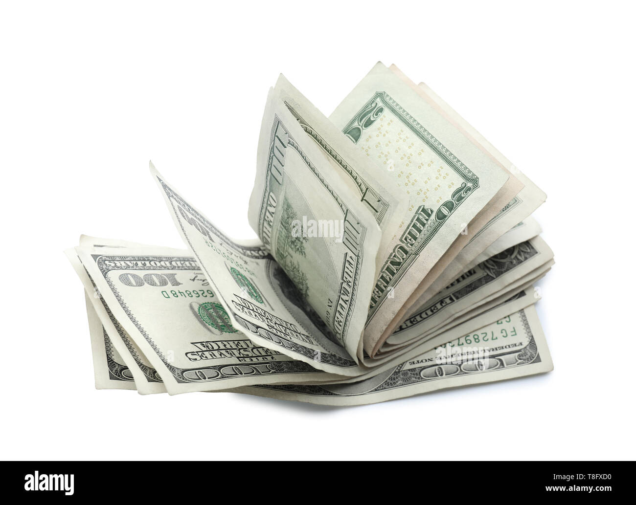 Dollar banknotes on white background Stock Photo - Alamy