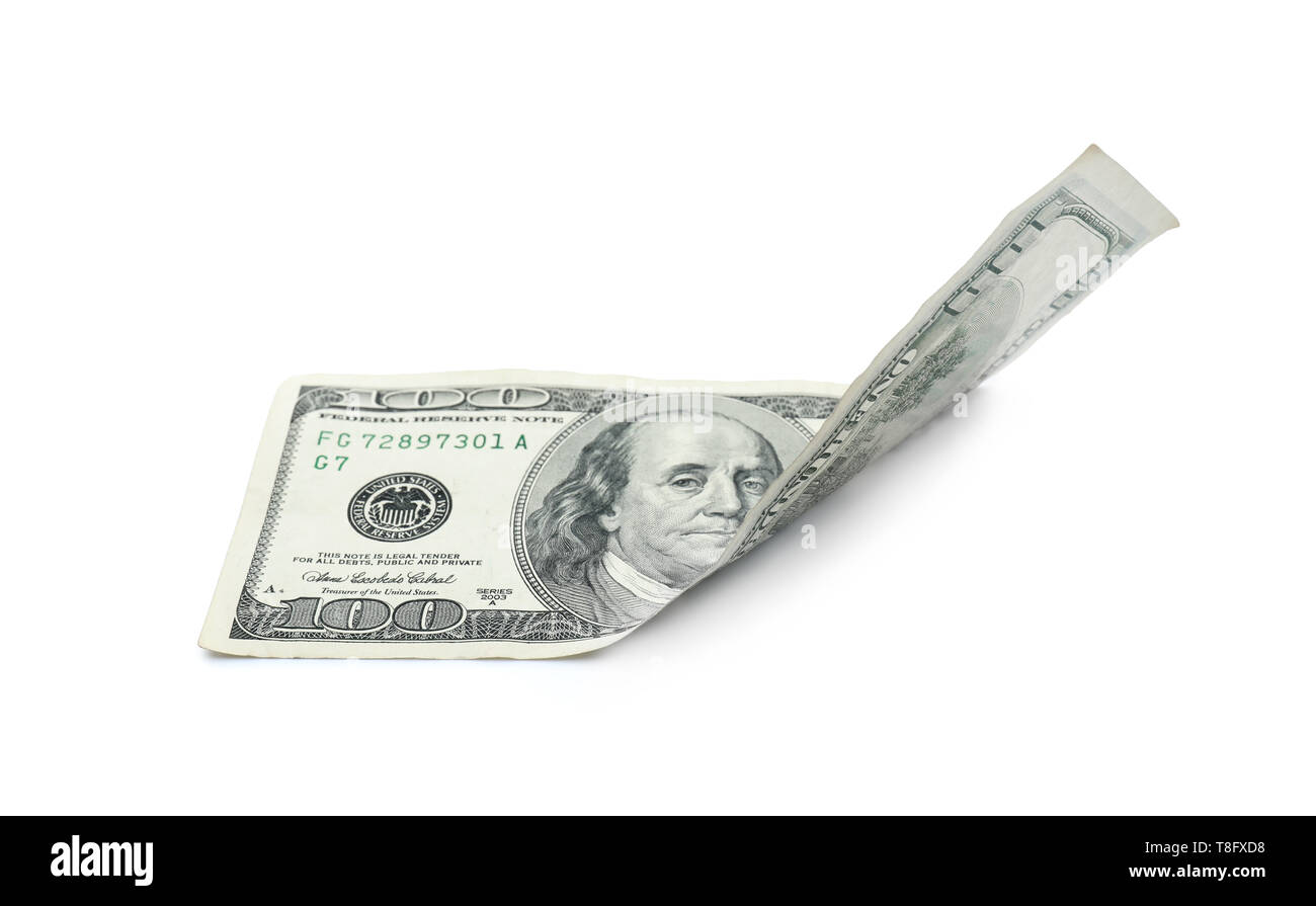 Dollar banknote on white background Stock Photo - Alamy