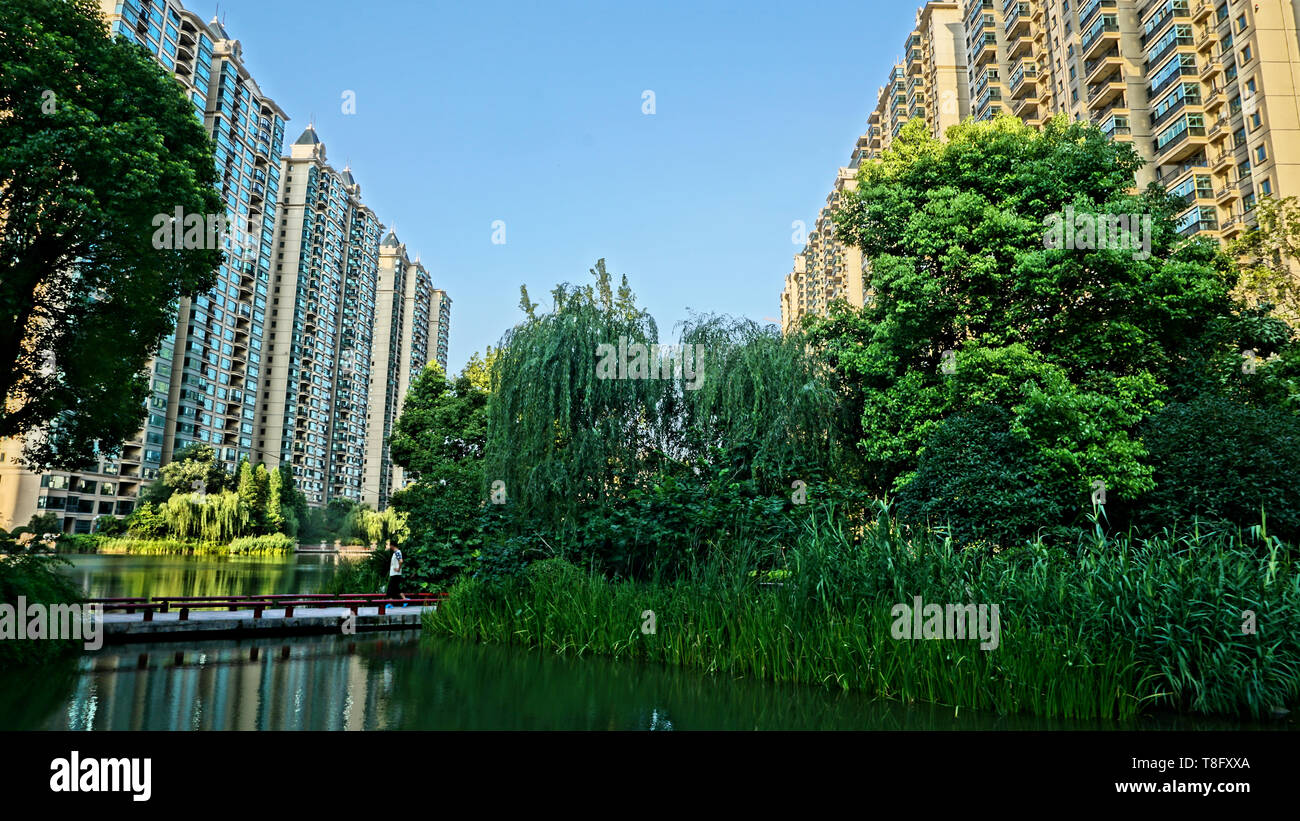 High-rise building in residential district Stock Photo - Alamy