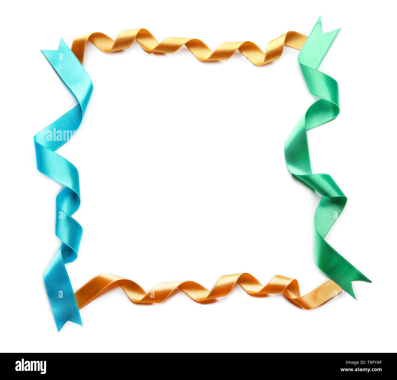Frame made different ribbons hi-res stock photography and images - Alamy