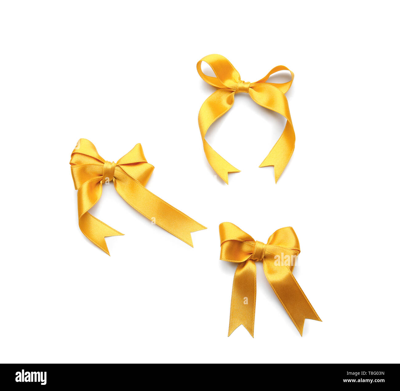 Golden bows detail Cut Out Stock Images & Pictures - Alamy