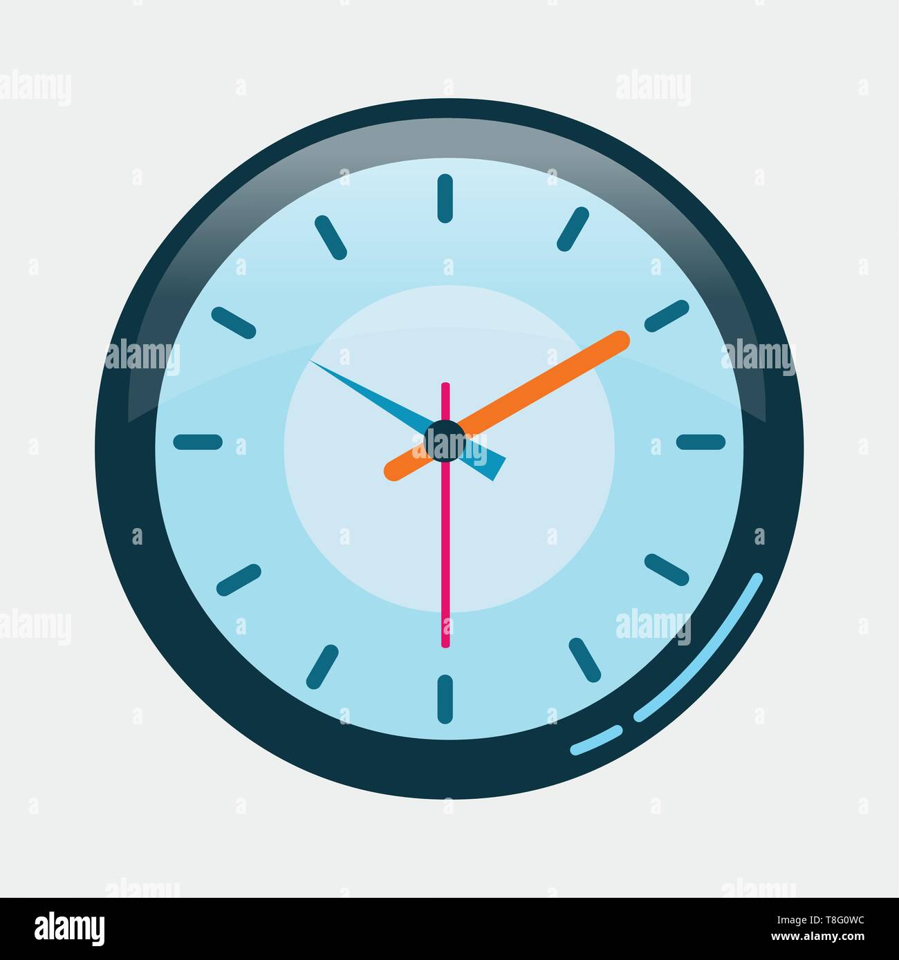 circle clock vector symbol illustration Stock Vector Image & Art - Alamy