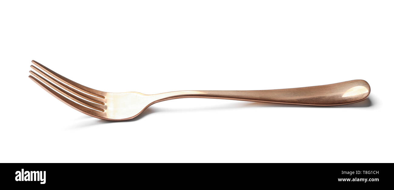 Fork on white background Stock Photo - Alamy
