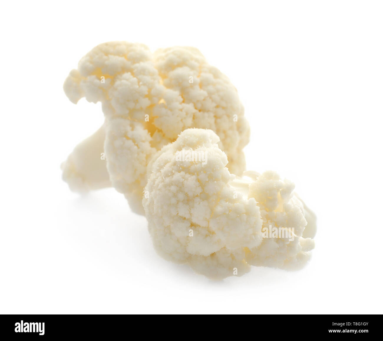 Fresh cauliflower on white background Stock Photo - Alamy