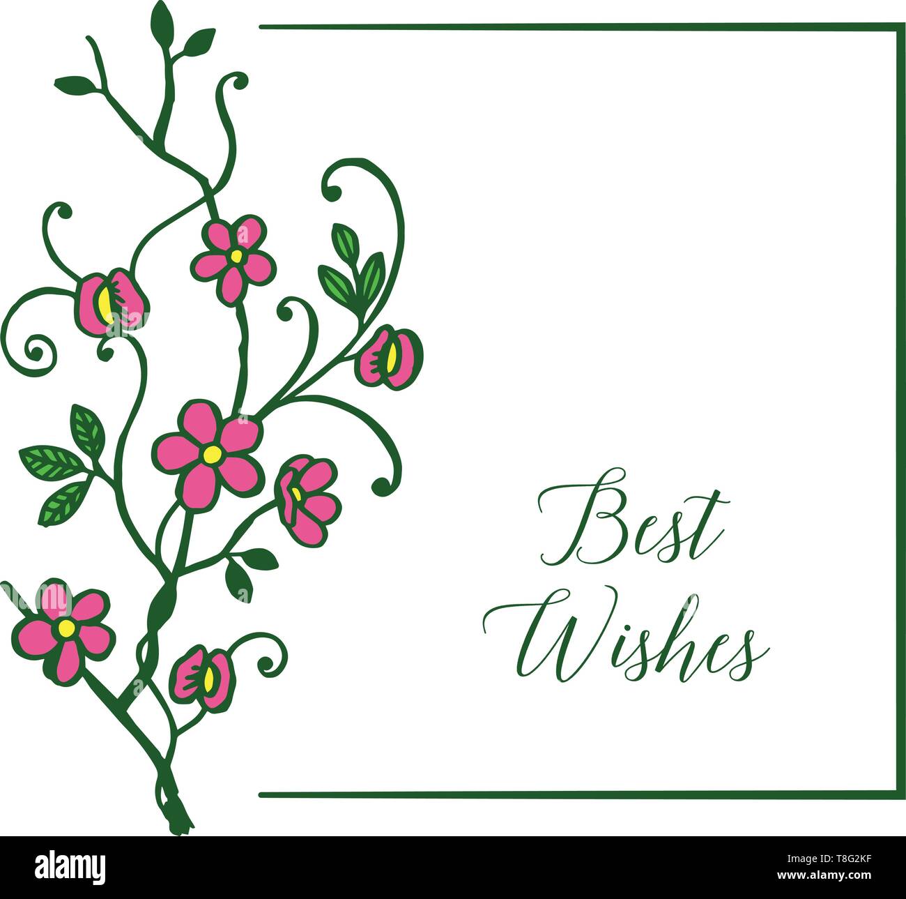 Vector illustration invitation card best wishes with various pattern ...