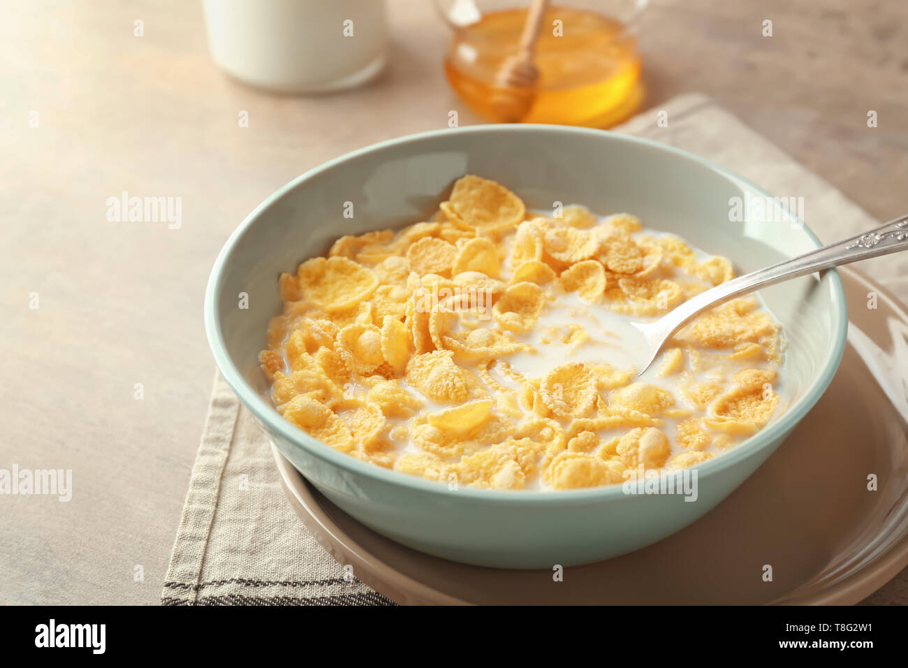 Bowl Of Cornflakes And Milk