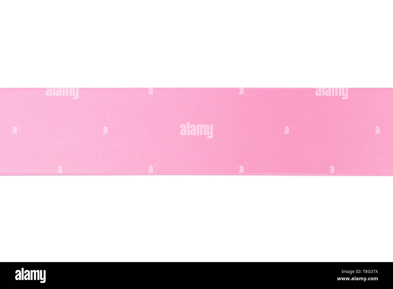 Pink ribbon on white background Stock Photo - Alamy