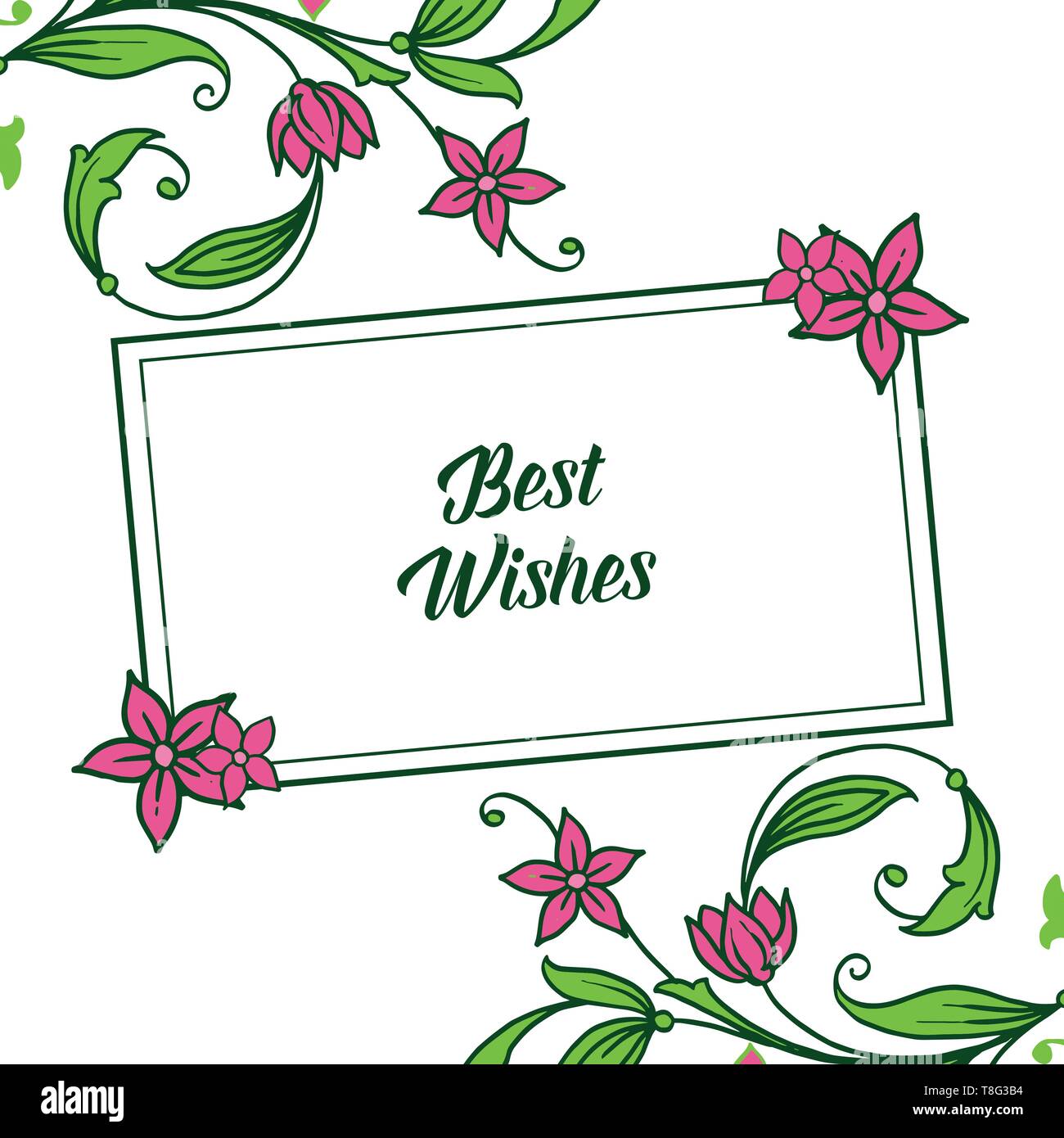 Vector illustration decorative card best wishes with various texture of ...
